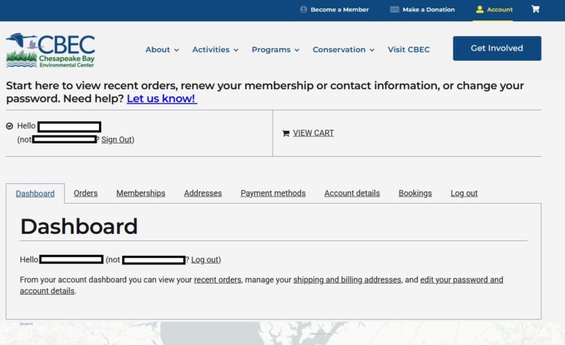 How to Access Your CBEC Account – Chesapeake Bay Environmental Center